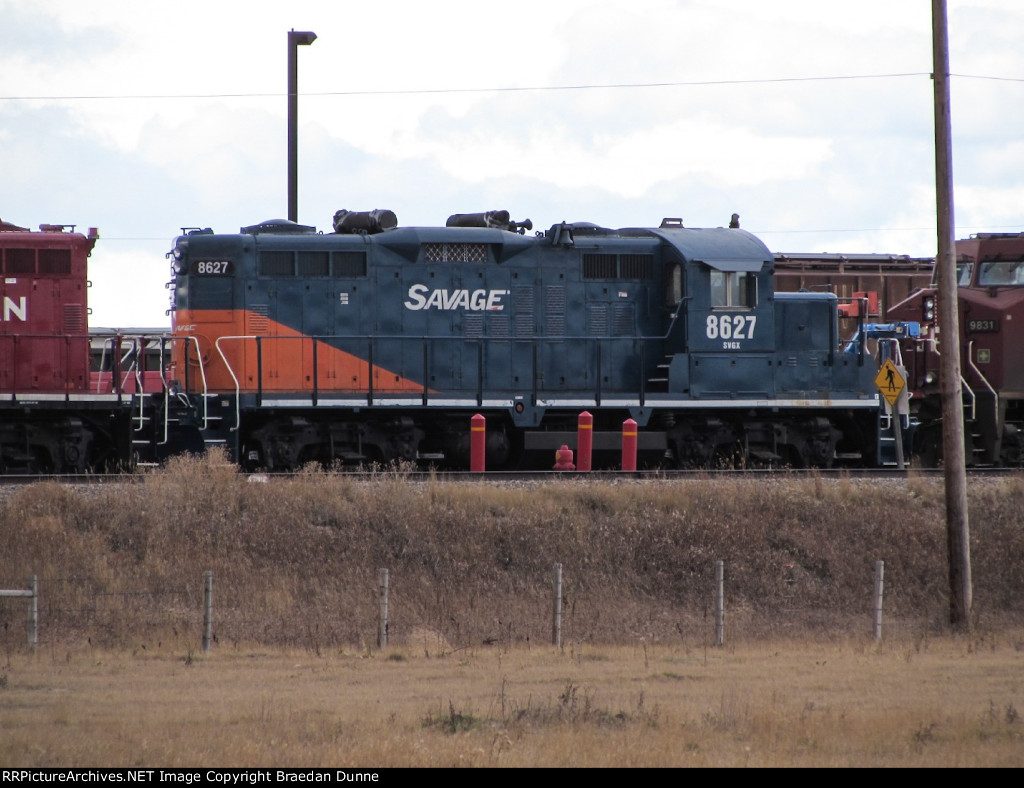 Savage (SVGX) 8627 at CP Lethbridge Yard